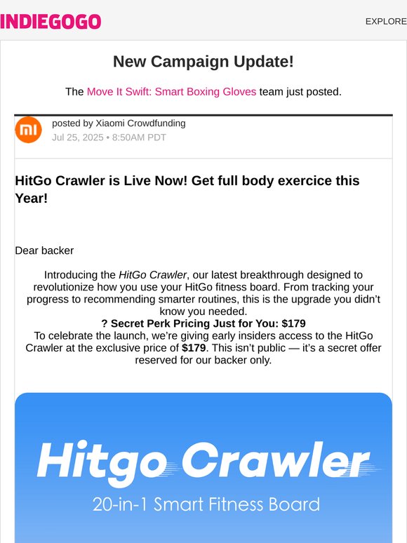 Indiegogo: 📢 Update #29 from Move It Swift: Smart Boxing Gloves | Milled