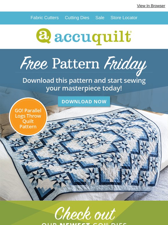 AccuQuilt: FREE Pattern Friday is Here: GO! Parallel Logs Throw Quilt ...