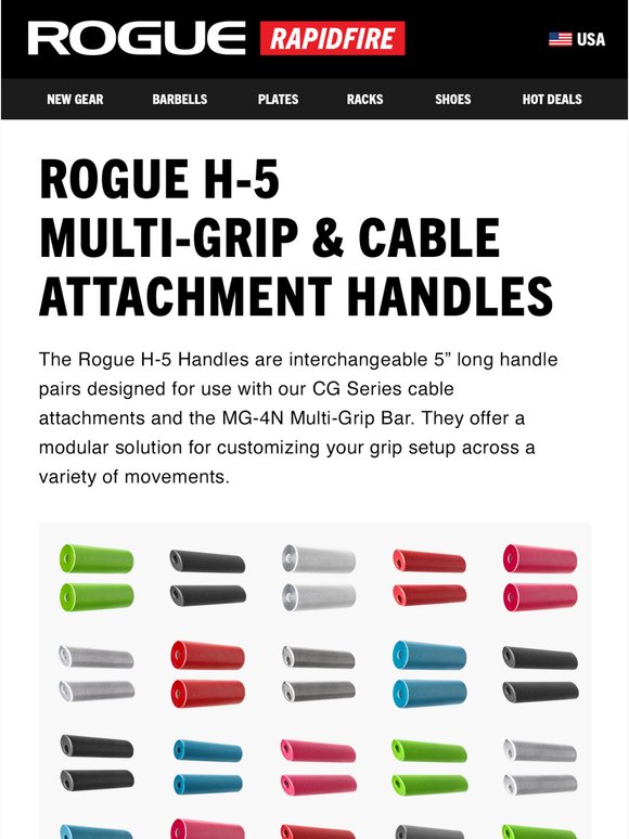 Rogue Fitness: Just Launched: Rogue H-5 Multi-Grip & Cable Attachment ...