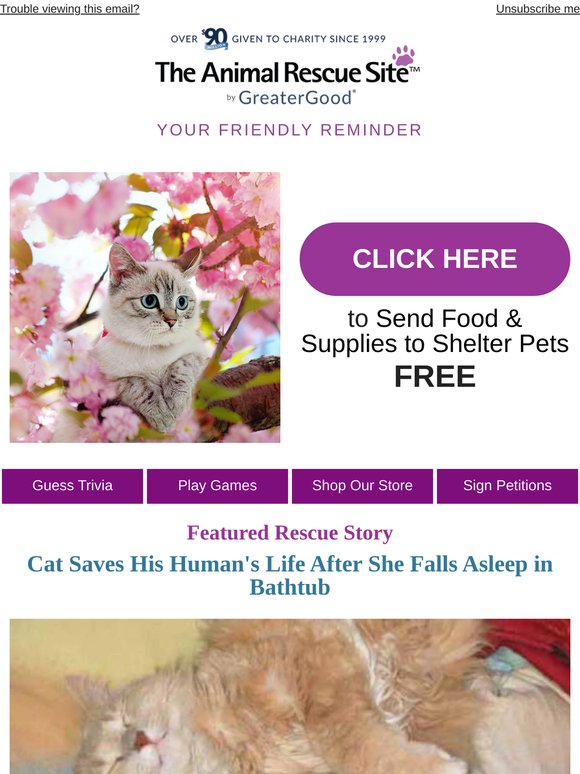 The Animal Rescue Site: Make Another Click Today! 💜 | Milled