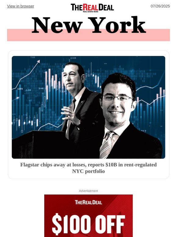The Real Deal: Flagstar chips away at losses; Thomas Brodsky buys $15M ...
