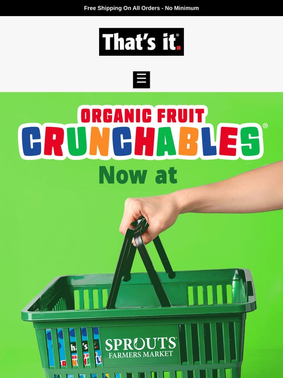 That's it: Just Dropped: Organic Fruit Crunchables at Sprouts | Milled