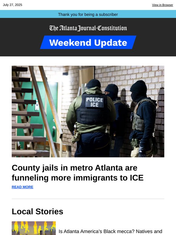 Atlanta Journal-Constitution: Weekend Update: It's 'like open season ...