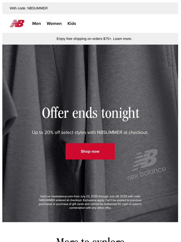 New Balance Email Newsletters: Shop Sales, Discounts, and Coupon Codes