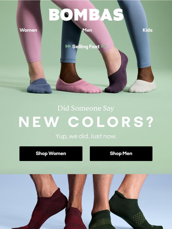 Bombas Email Newsletters: Shop Sales, Discounts, and Coupon Codes