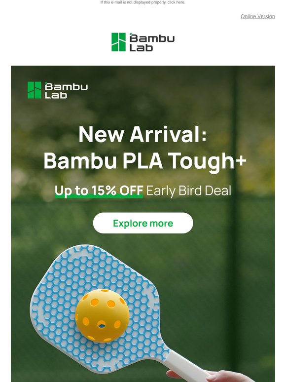 Bambu Lab: New Arrival: Bambu PLA Tough+ — Built to Take a Beating | Milled