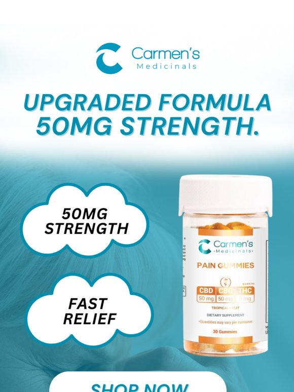 Carmen's Medicinals: Our Strongest Pain Gummies—Now Even Better 💪 | Milled