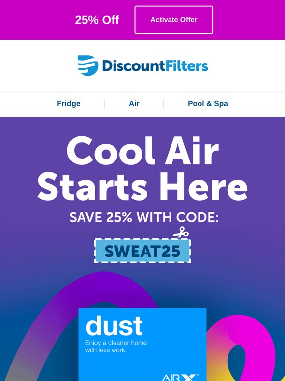 Discount Filters: Hot Outside? Cool Down with 25% Off Filters 🧊 | Milled