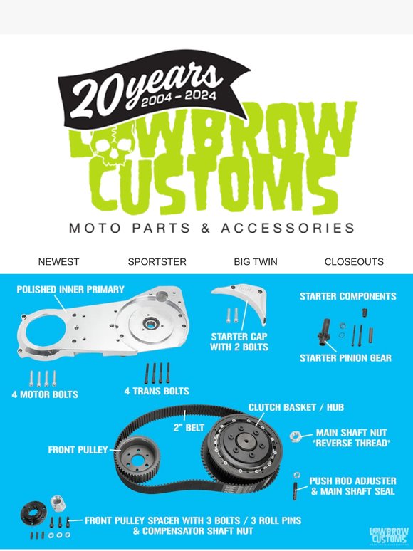 Lowbrow Customs: How To Properly Install An Open Belt Drive Primary On ...
