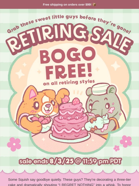 Squishable: These Squish said “I’m retiring,” so we threw a bake sale! | Milled