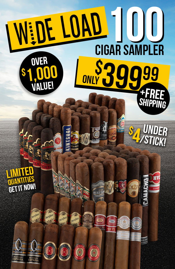 Best Cigar Prices: 😲 61% Off Wide Load 100 Cigar Sampler! Alec Bradley ...