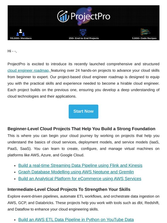 ProjectPro: The Only Cloud Engineering Roadmap You’ll Need in 2025 (24 Projects Inside) | Milled