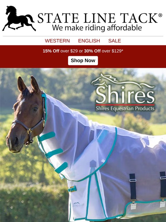 State Line Tack: Get Ready for Savings: Shires End of Season Sale! | Milled