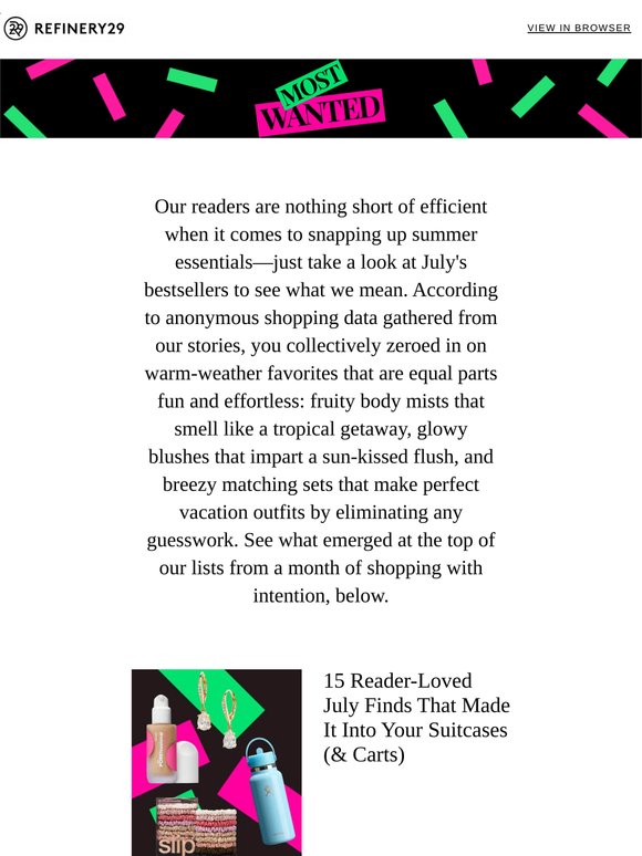 Refinery29: 15 most wanted items readers bought in July | Milled