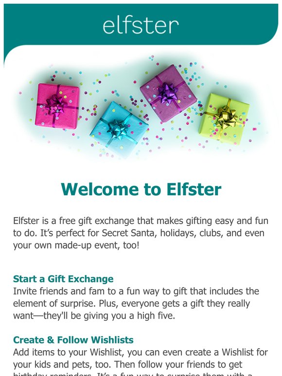 Elfster: Welcome to Elfster! 🎁 🙌 | Milled