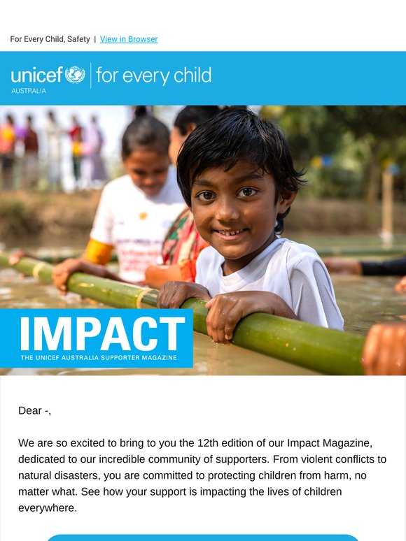 UNICEF: 💌—, our 12th edition of Impact Magazine is here! | Milled