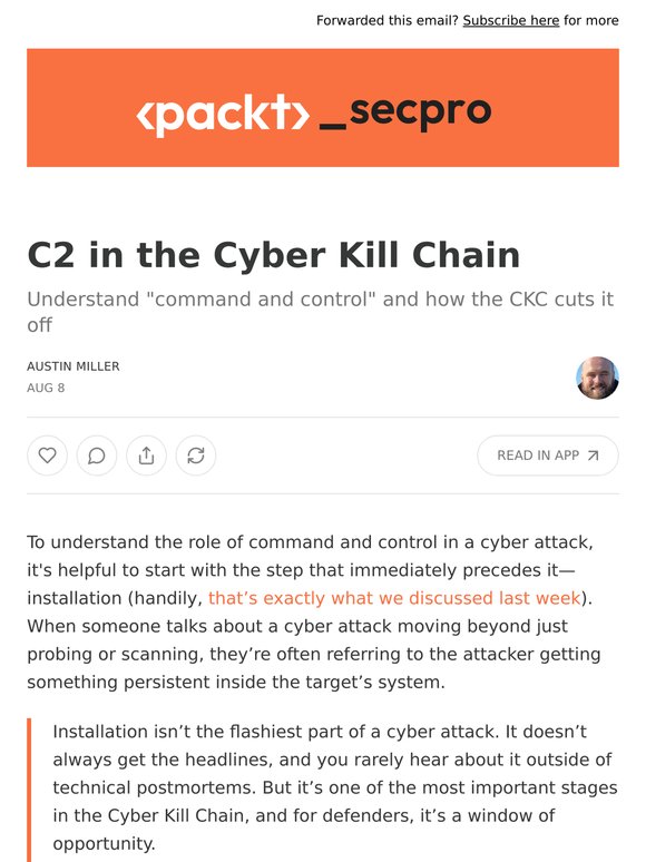Packt: C2 in the Cyber Kill Chain | Milled