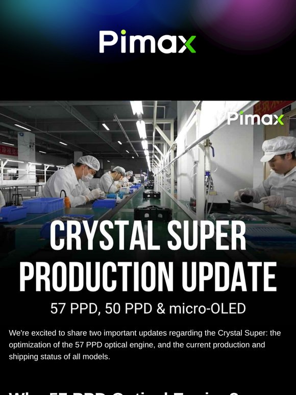 Pimax: Crystal Super Production Update: All 50 PPD Orders from Before ...