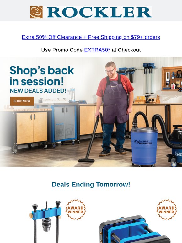 Rockler Woodworking and Hardware Email Newsletters: Shop Sales ...