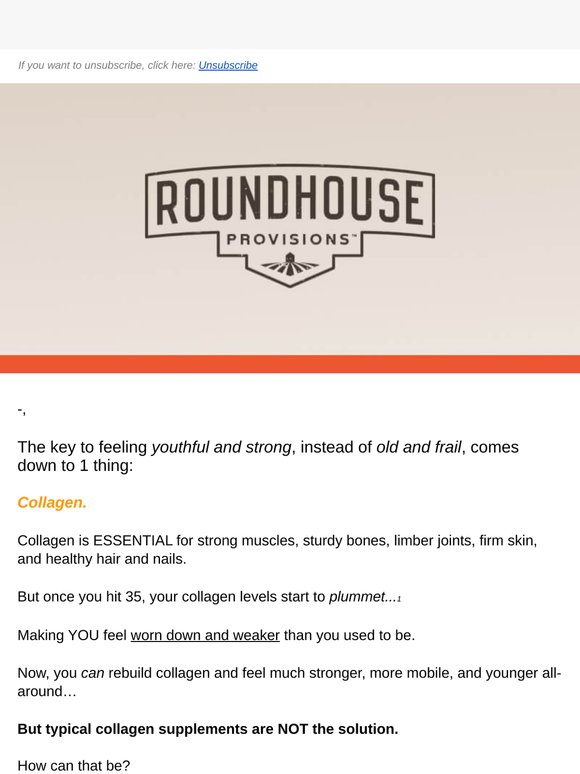Roundhouse Provisions: The key to a STRONG and YOUTHFUL body | Milled
