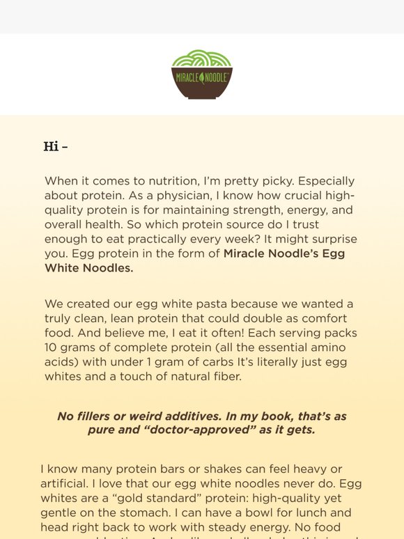 Miracle Noodle: Why I Trust This Protein With My Own Health | Milled