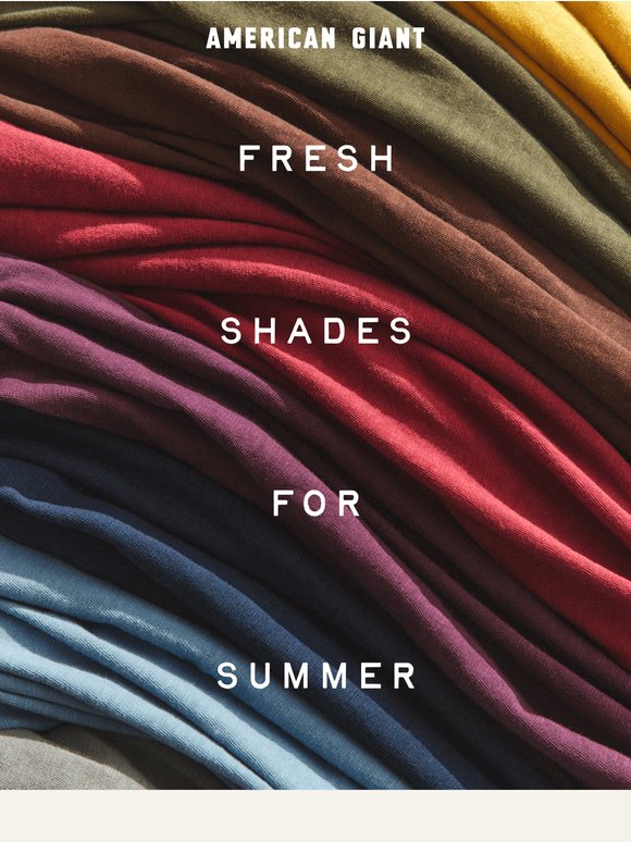 American Giant: New Colors for Premium Slub Tees | Milled