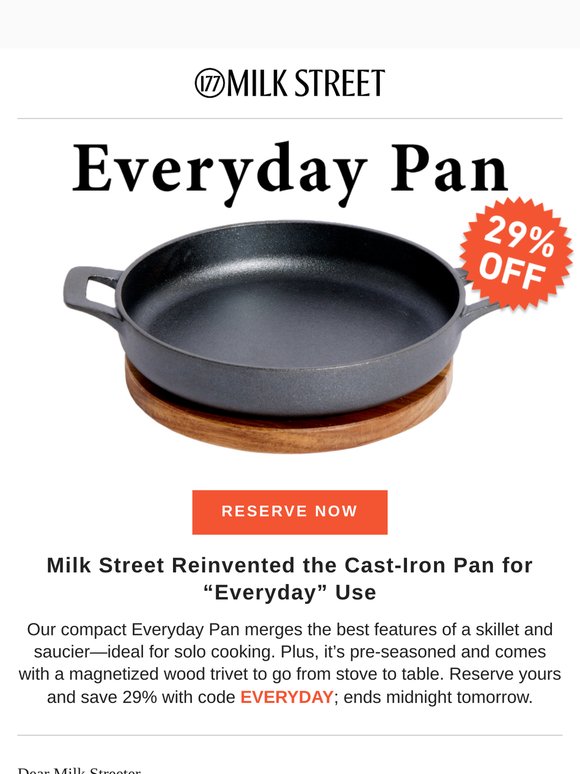 Milk Street Kitchen: Reinvented Cast Iron in an “Everyday” Size | Milled