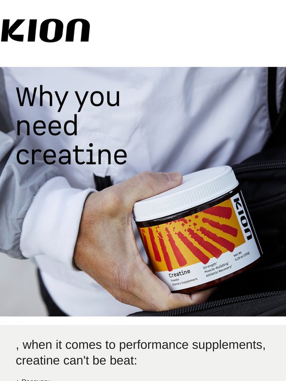 Kion: Creatine: Your secret weapon for performance | Milled