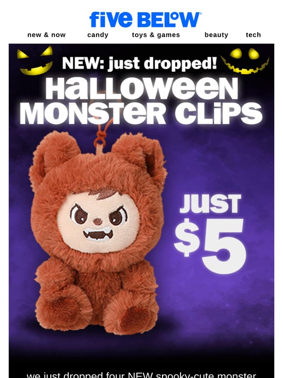 Five Below: spooky monster clips are here 👻 | Milled