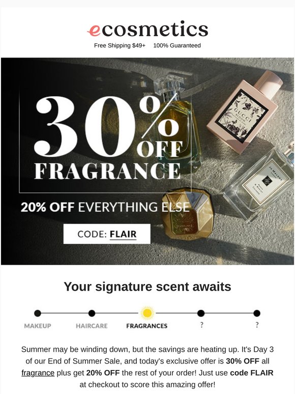 eCosmetics: Fragrance Fans, Your 30% Off Deal is Here | Milled