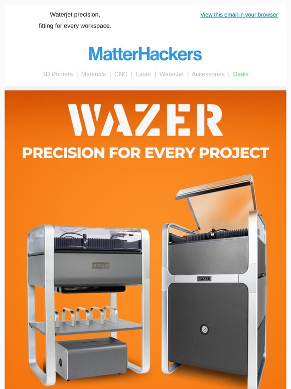 MatterHackers: WAZER: Cut Metal. Cut Stone. Cut Glass. | Milled