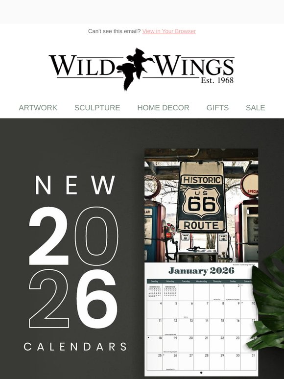 Wild Wings: —, shop our 2026 Calendars now! | Milled