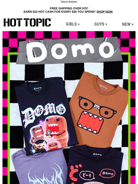 Hot Topic: DOMO’s out of the cave & into your closet 😬 | Milled