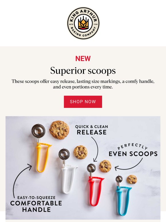 King Arthur Baking Company: New! Better Scoops for Better Bakes! | Milled