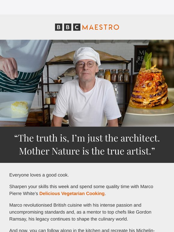 BBC Maestro: Cook delicious vegetarian meals with Marco Pierre White 🧑 ...