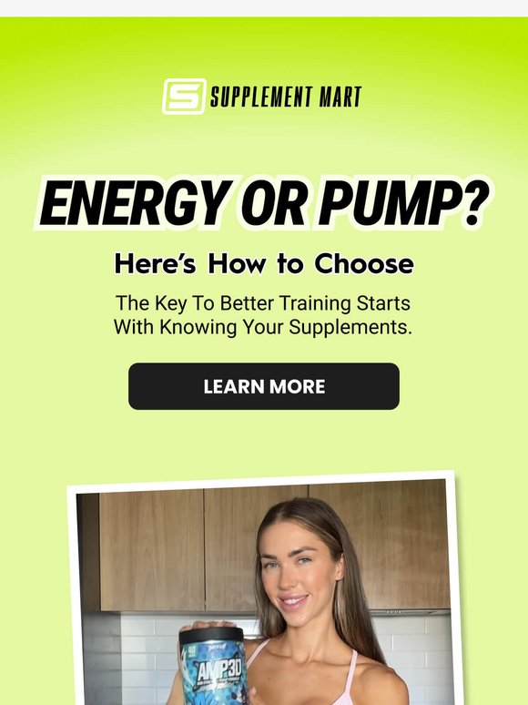 Supplement Mart: Pre-Workout vs. Pump: What's the difference? | Milled