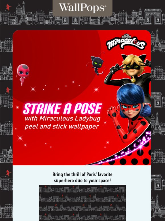 RoomMates: Subject: New! Miraculous Ladybug Peel & Stick Wallpaper | Milled