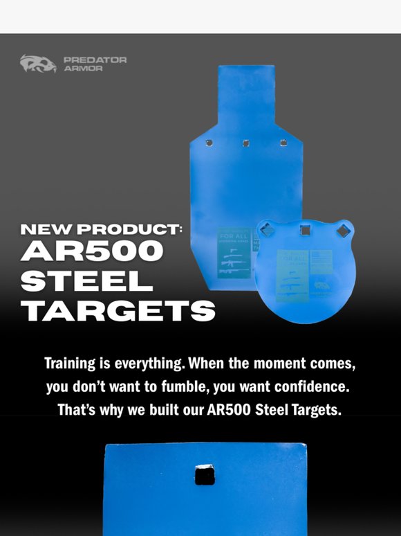 Predator Armor: New AR500 Steel Targets – Built for Real Training | Milled