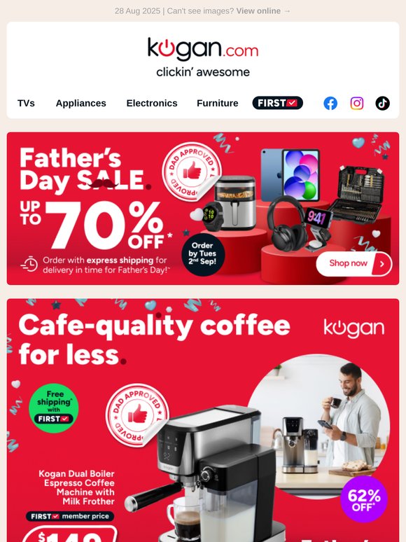 Kogan: How is this Espresso Machine ONLY $149?? 😦 (62% OFF standard ...
