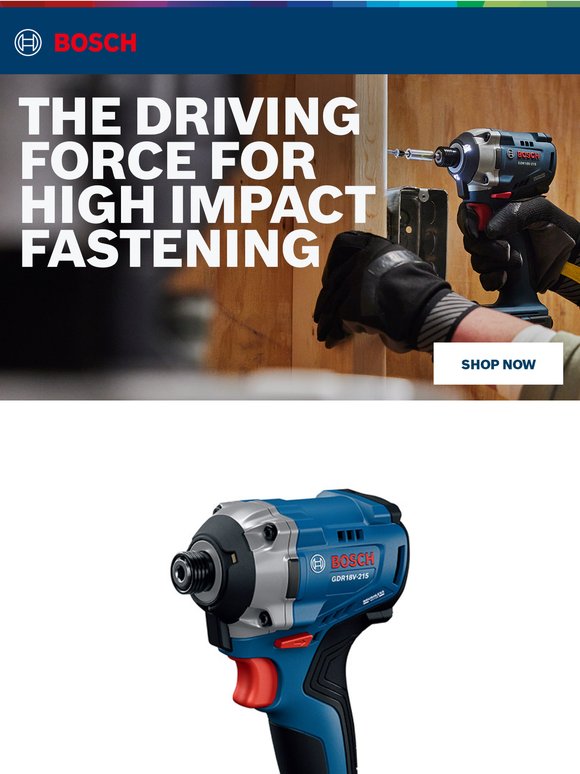 Bosch: The Driving Force for High Impact Fastening with Bosch. | Milled