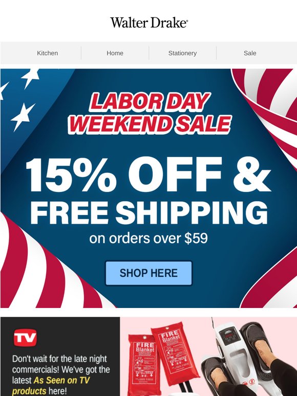 Walter Drake: All Weekend: 15% Off + Free Shipping | Milled
