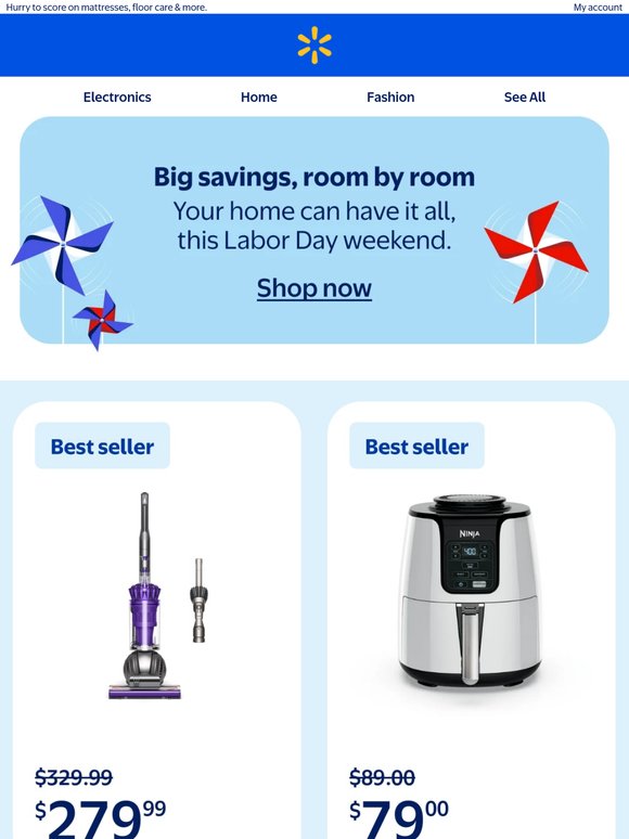 Walmart: Unlock Labor Day prices now 🤩 | Milled