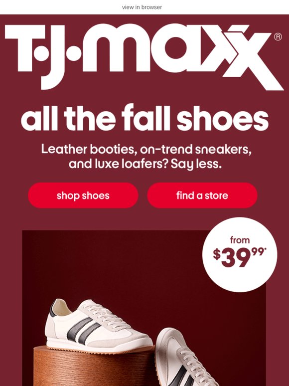 TJ Maxx: Your pick of fall shoes from $39.99* | Milled