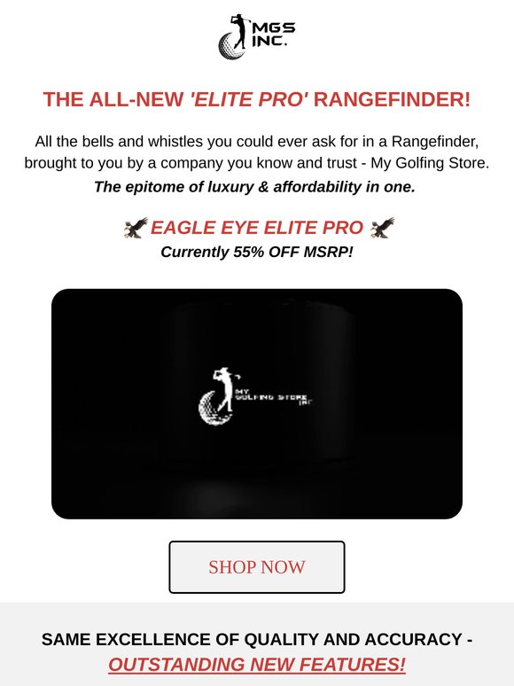 My Golfing Store: Enjoy 55% Off The Eagle Eye Elite Pro This Labor Day! | Milled