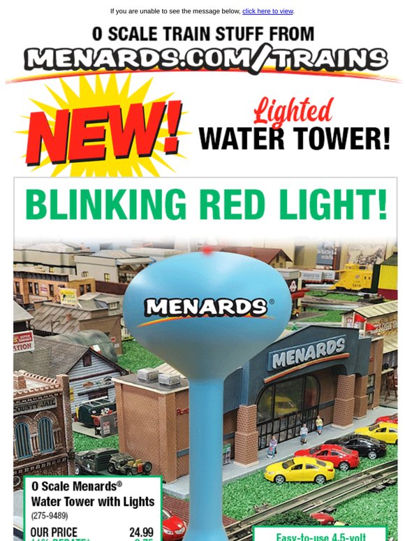 Menards: New! Water Tower, SPAM & Rolling Stock! | Milled