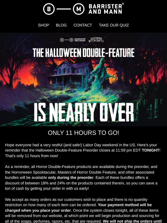 Barrister and Mann: FINAL HOURS: The Hallows x Samhain Preorder is ...