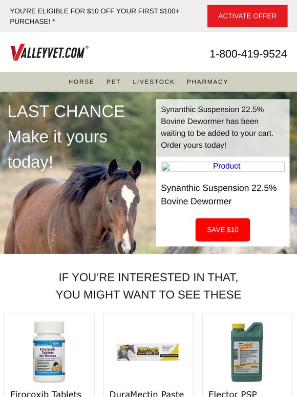 Valley Vet Supply: ⏲️ Last Chance to Make Synanthic Suspension 22.5% ...
