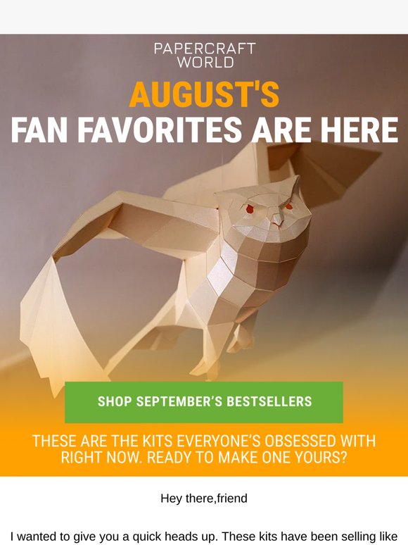 PaperCraft World: Last Month's Best Seller 3D Papercraft Kits Are Here ...