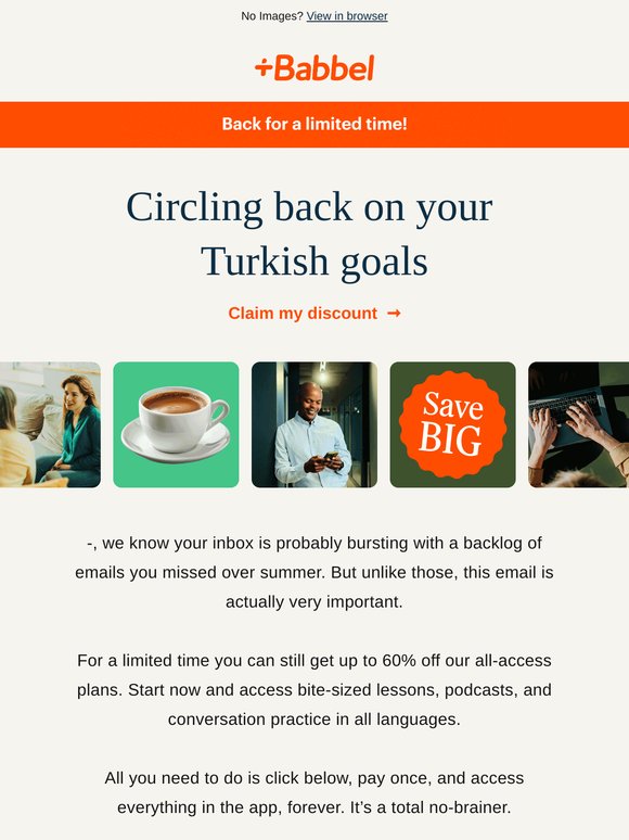 Babbel: —, circling back on your Turkish 🔁 | Milled