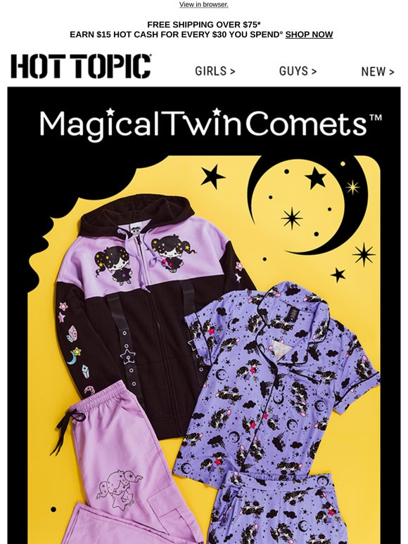Hot Topic: Meet Lili & Lulu, the dark, witchy cuties of Magical Twin Comets 💫🖤 | Milled